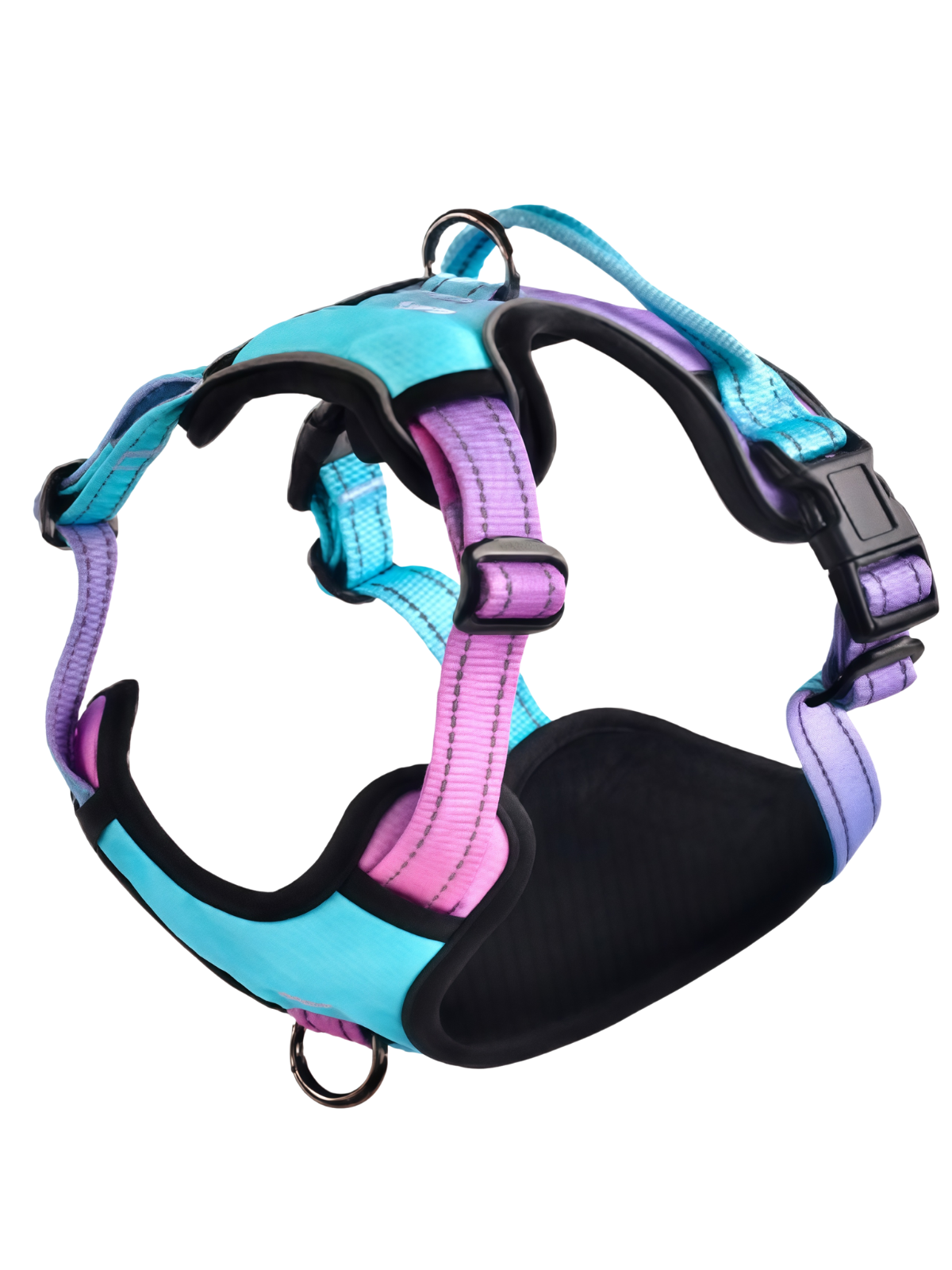Anti-Pull Dog Harness – Purple Fade | Reflective, Secure & Breathable ...