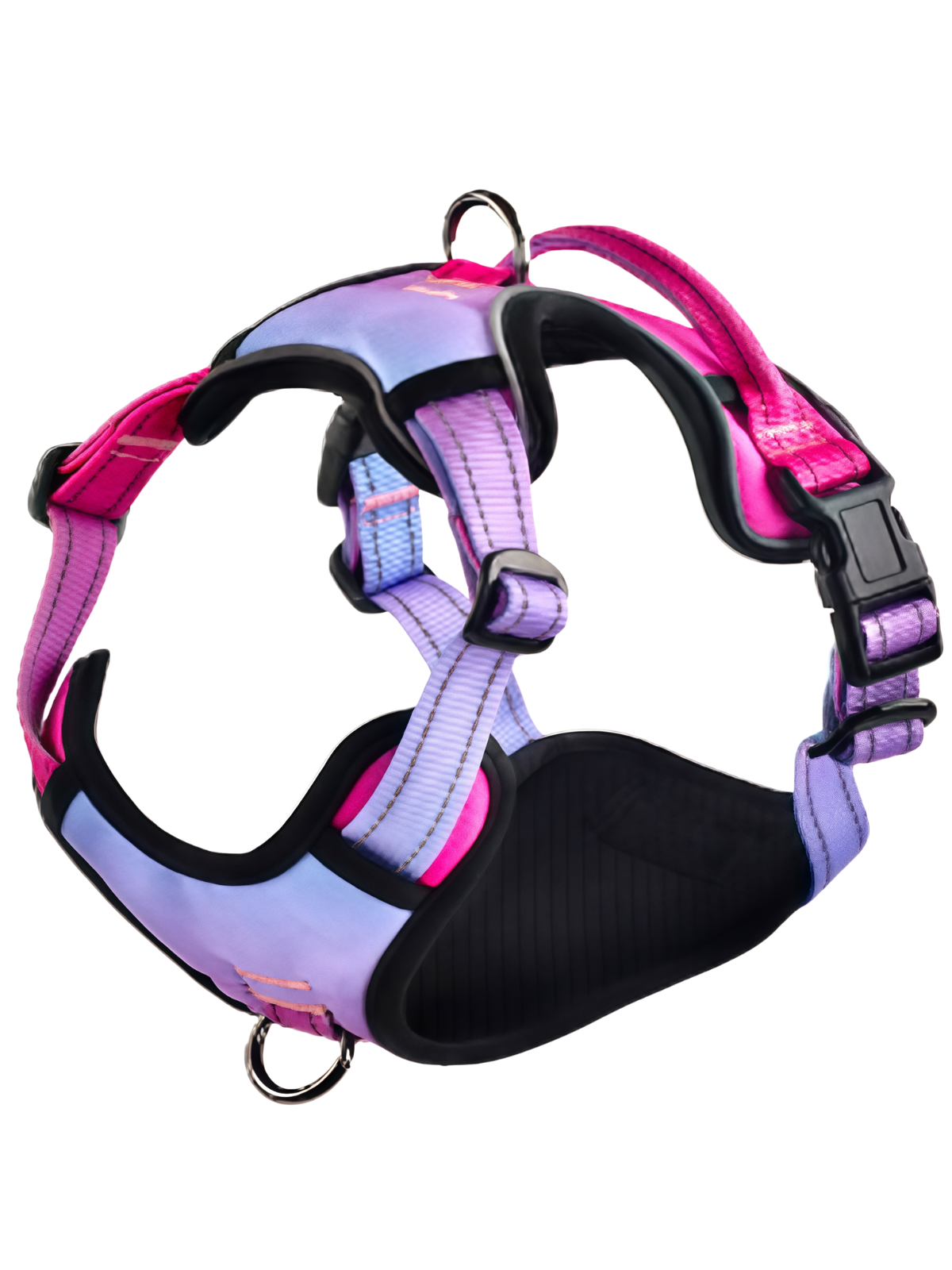 Anti-Pull Dog Harness – Pink Fade | Reflective, Secure & Breathable | PAW.Q
